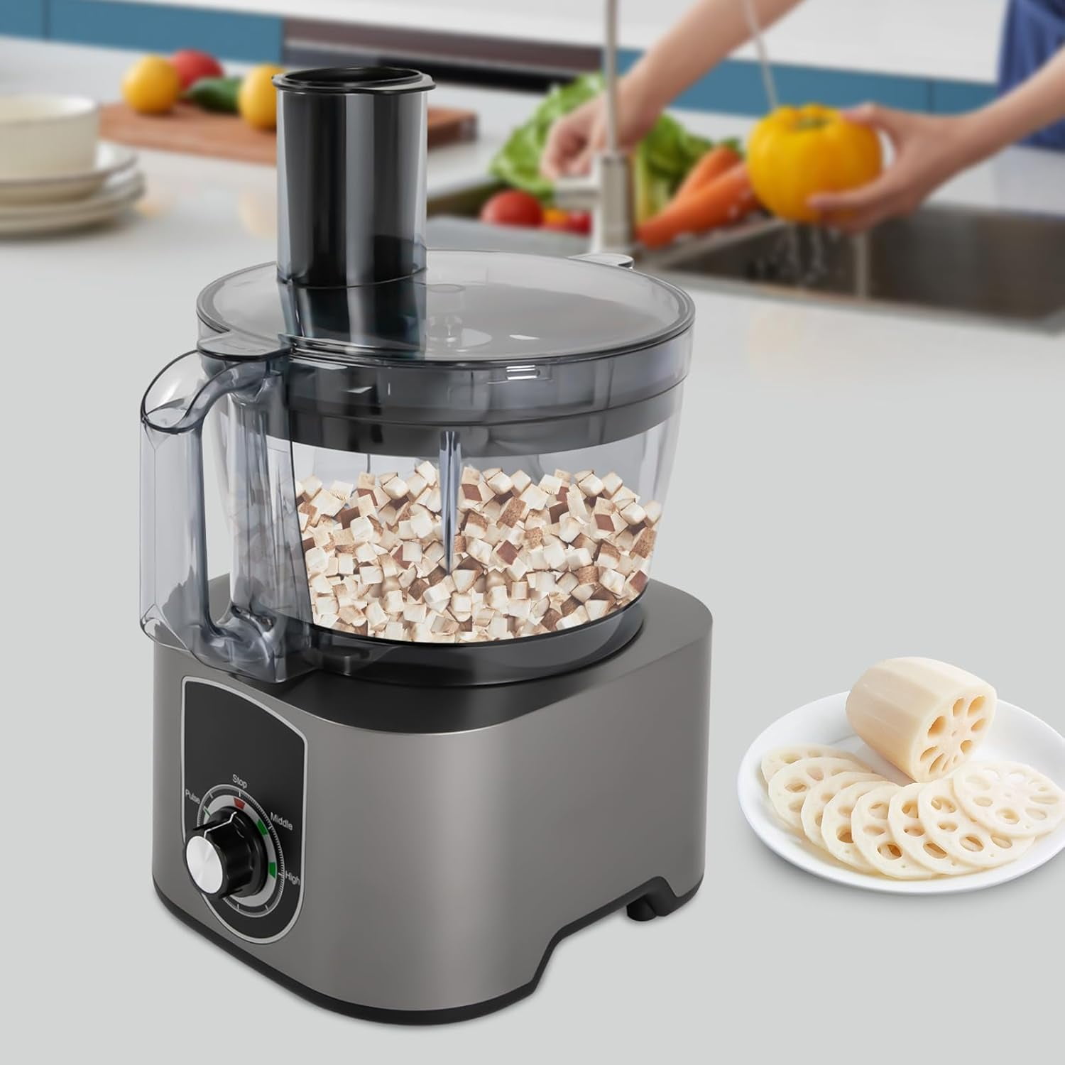 3 in 1 Electric Food Processors Fruit Dicing Machine Vegetable Dicing ...