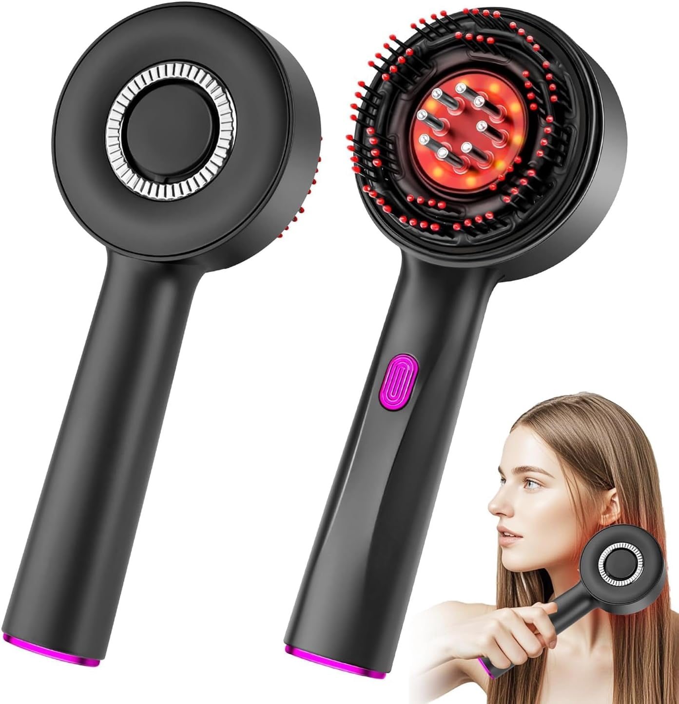 3 in 1 Electric Hair Scalp Massager, Hair Oil Applicator Head Massager ...