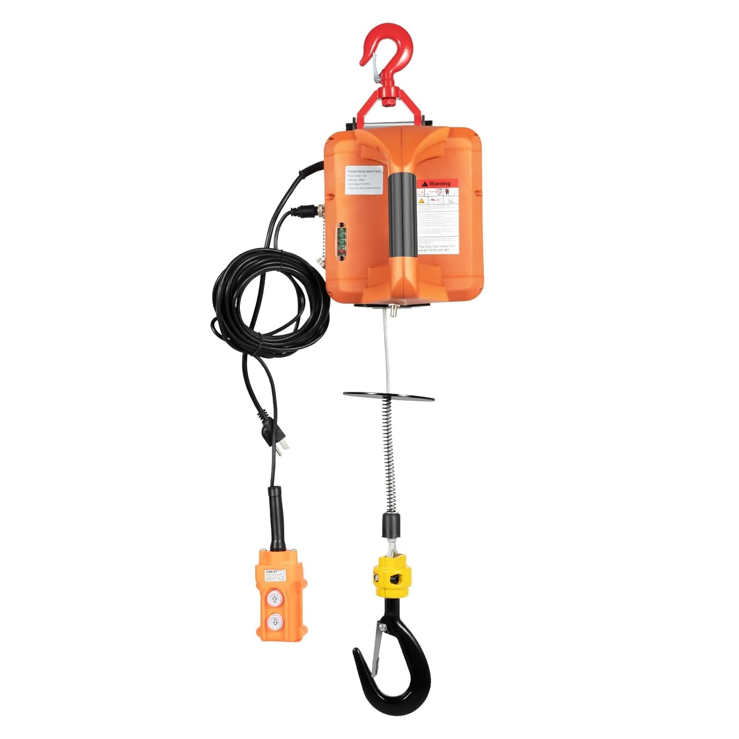 3 in 1 Electric Hoist 110v Portable Electric Winch with Wire Remote ...