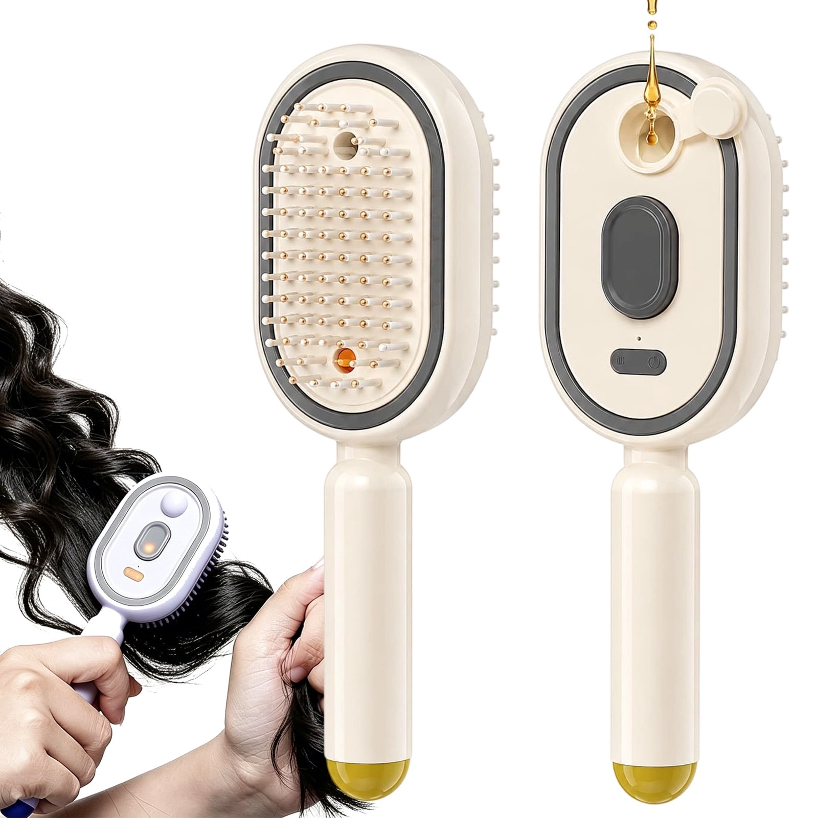 3 in 1 Electric Spray Air Cushion Massage Comb, Self-Cleaning Anti ...