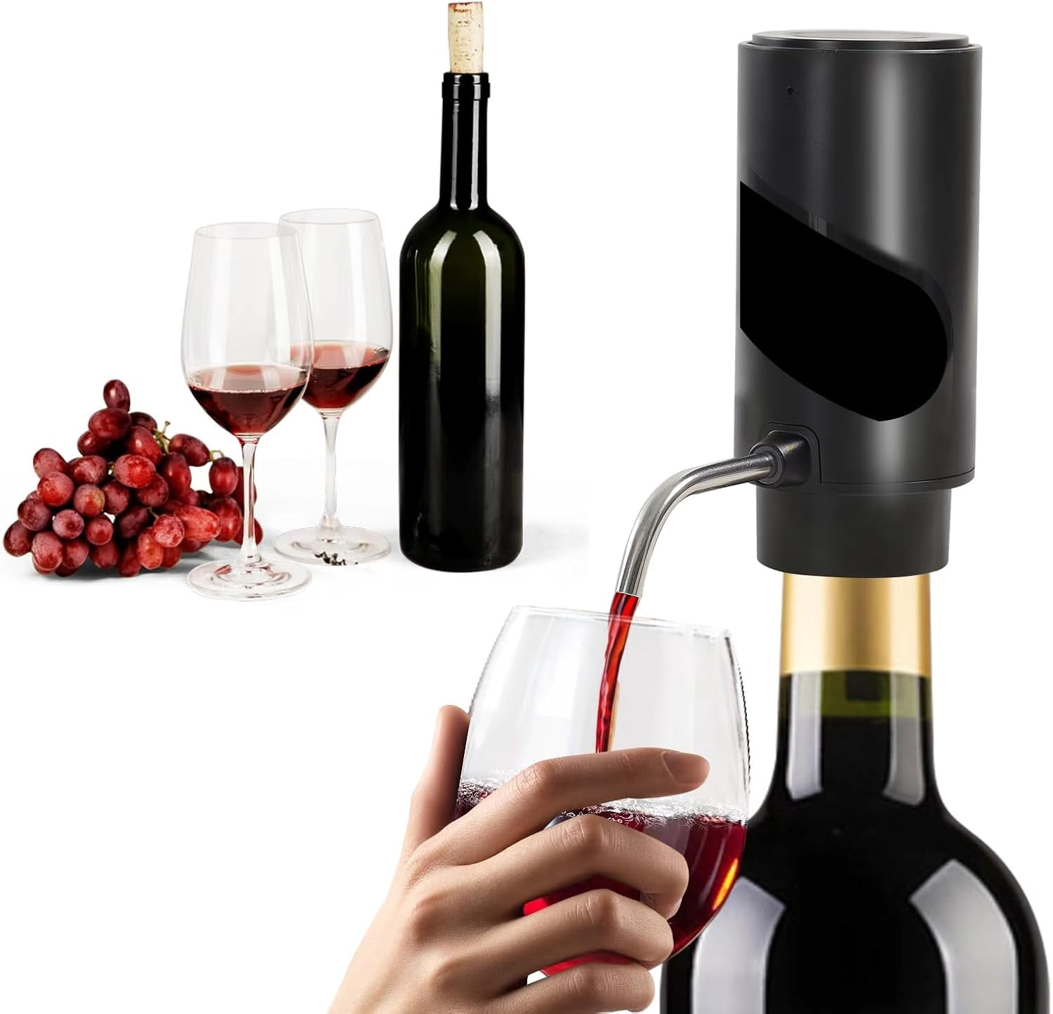 3 in 1 Electric wine decanter with aerator,One Health Red and White ...