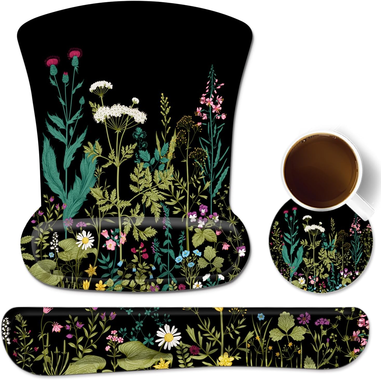 3 in 1 Ergonomic Mouse Pad with Wrist Rest and Keyboard Wrist Support ...