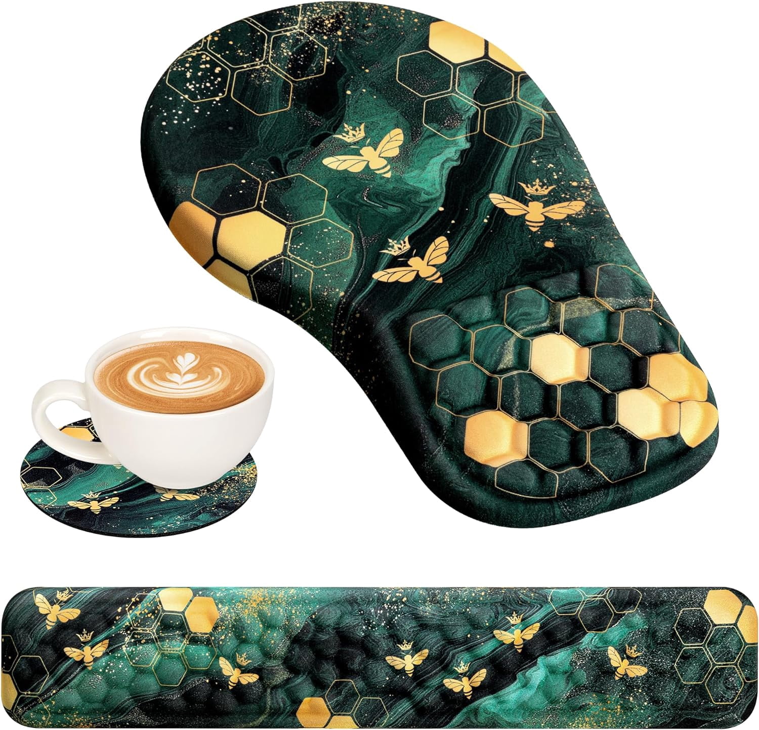 3 in 1 Ergonomic Mousepad and Keyboard Wrist Rest, Mouse Pad with Wrist ...