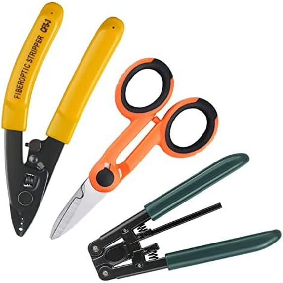 3 in 1 Fiber optic Tool Kit, 1 PC Fiber Optic Drop Cable Stripper & 1 ...