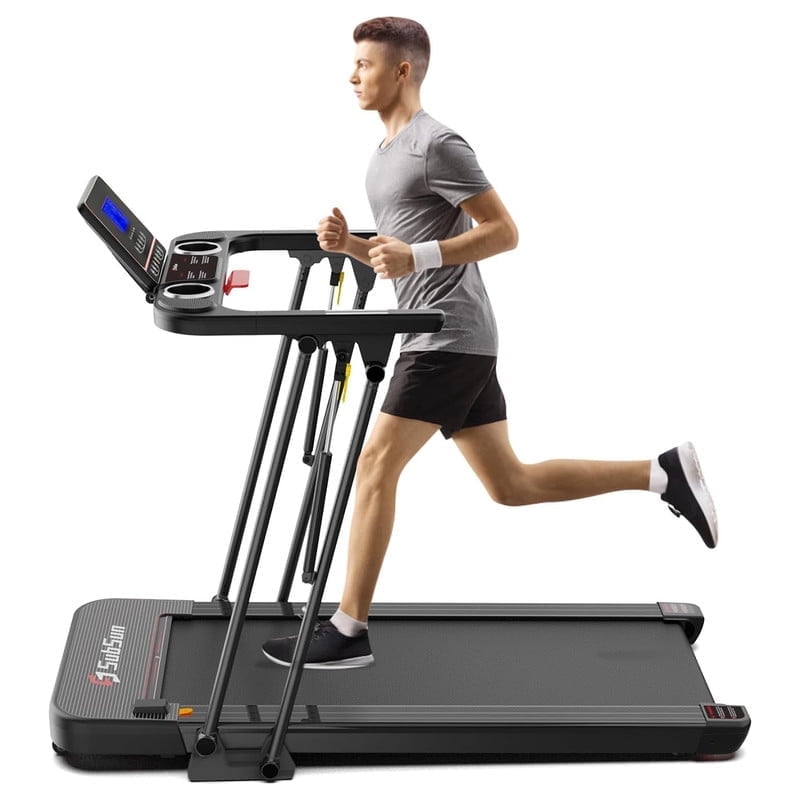 3 in 1 Folding Treadmill, Walking Pad with Handle Bar and Incline ...