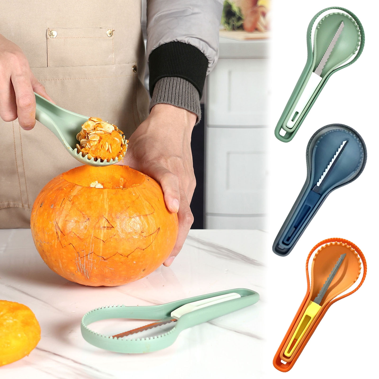 3 in 1 Fruit Cutter Melon Baller Scoop Set, 2028 New Watermelon Cutter ...