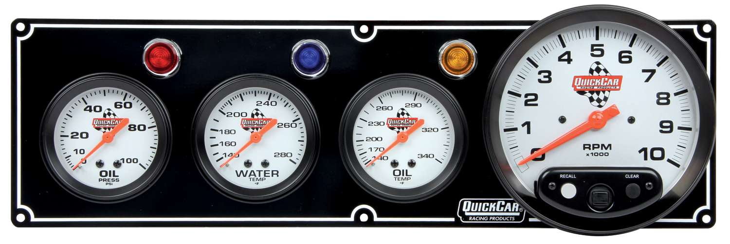QUICKCAR RACING PRODUCTS 61-6741 Analog Gauge Kits 3-1 Gauge Panel OP ...