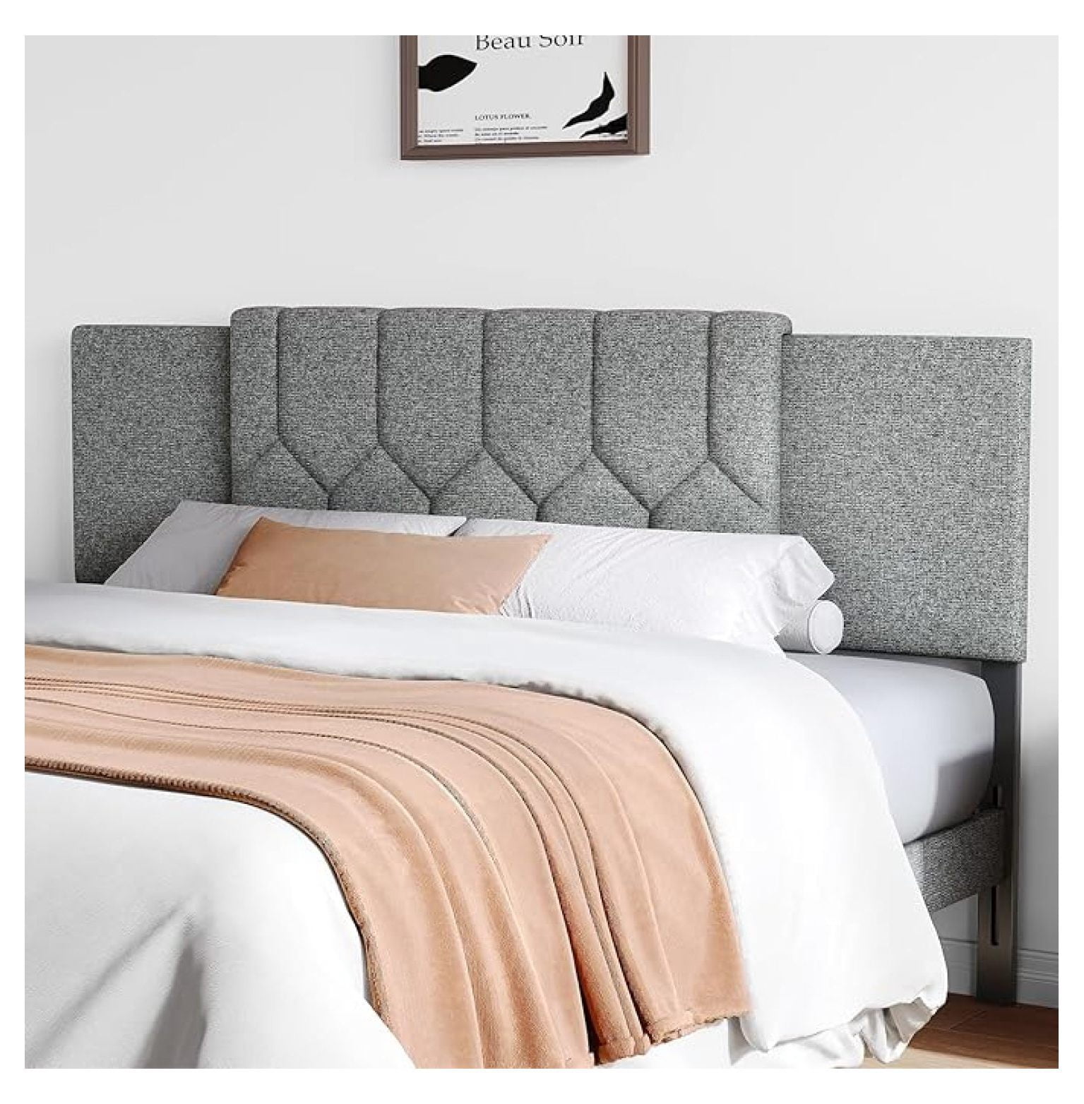 3 in 1 Headboard for Full/Queen/King Size Bed, Upholstered Tufted ...