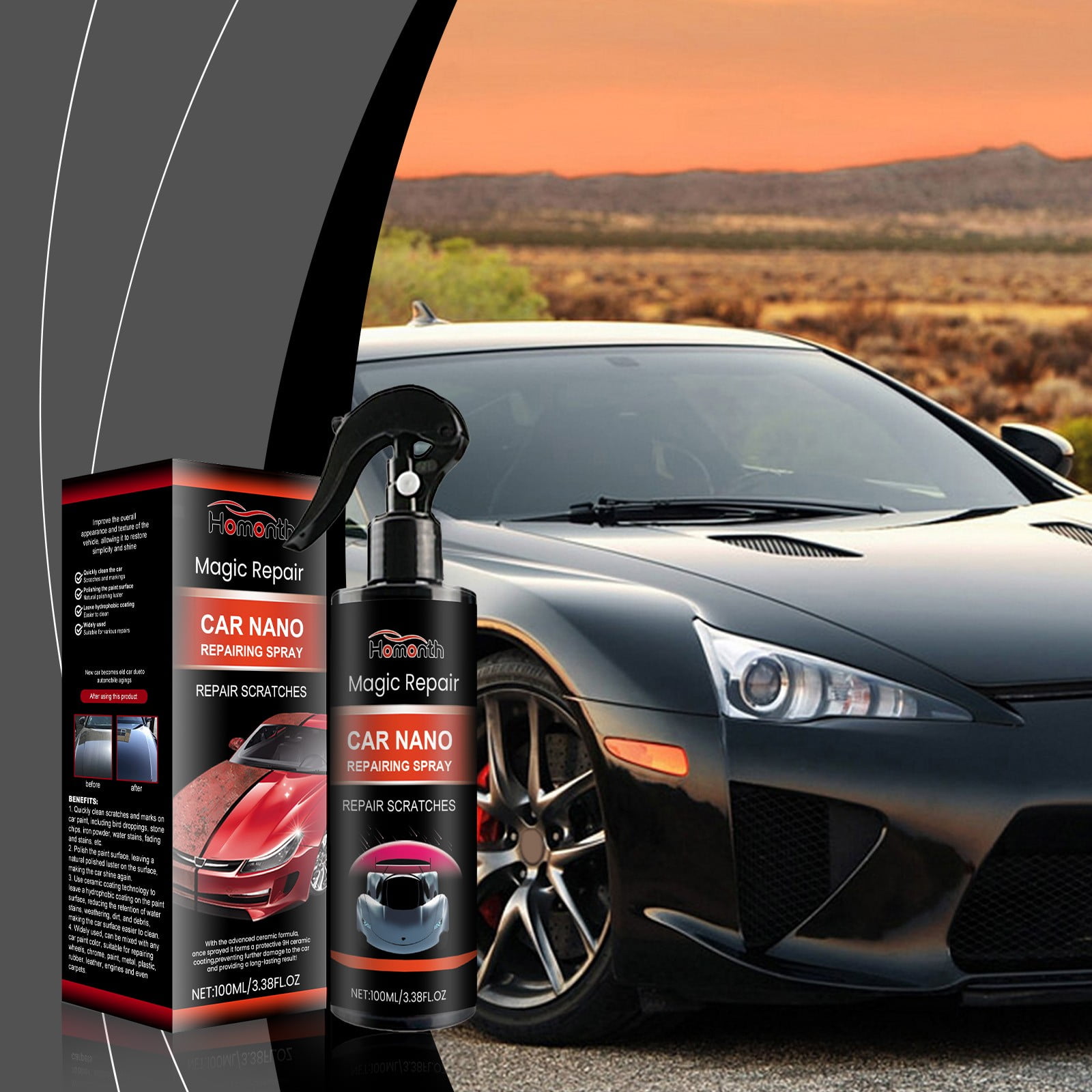 3 in 1 High Protection Quick Car Coating Spray,High Protection 3 in 1 ...