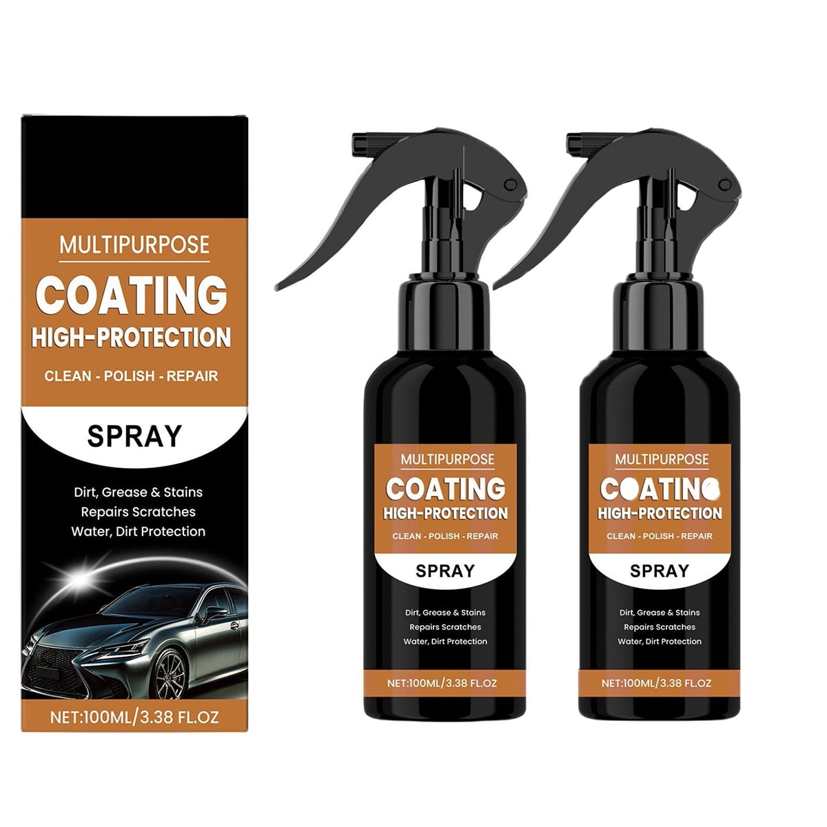 3 in 1 High Protection Quick Car Coating Spray, Nano Spray Car,Car ...