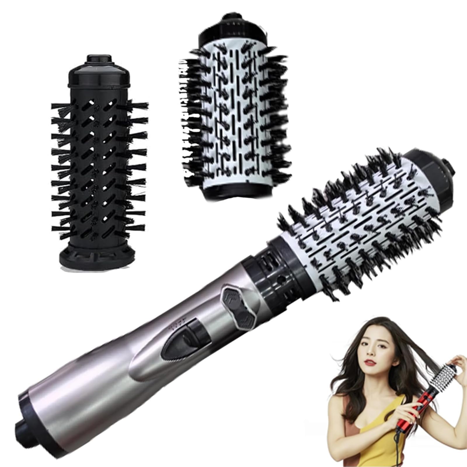 3 in 1 Hot Air Styler and Rotating Hair Dryer,Cepillo Giratorio Secador ...