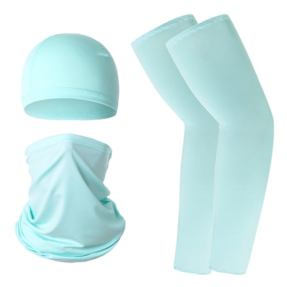 3 in 1 Ice Silk Sun Protection Set, Cooling Skull Cap Neck Gaiter Face ...