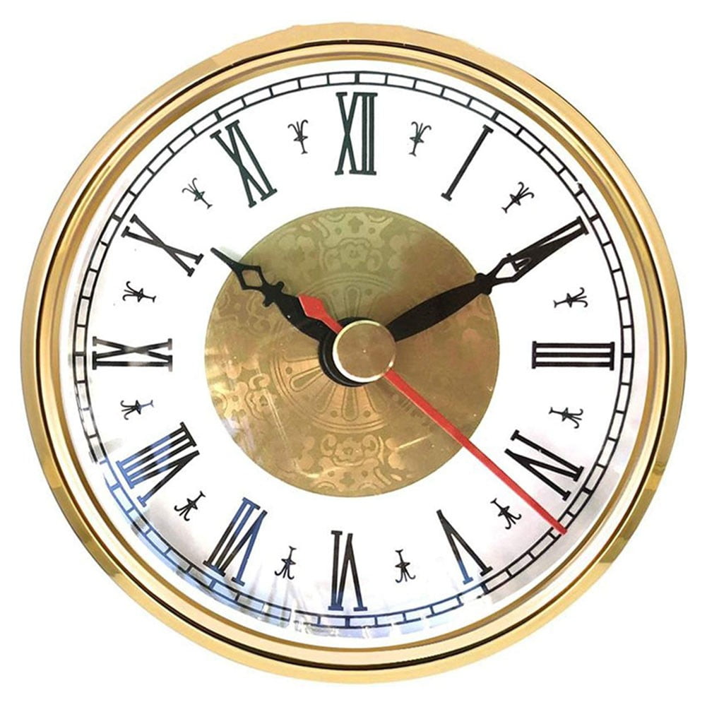 3.1 Inch/ 80 mm Round Quartz Clock Insert, Clock Movement Insert, Gold ...