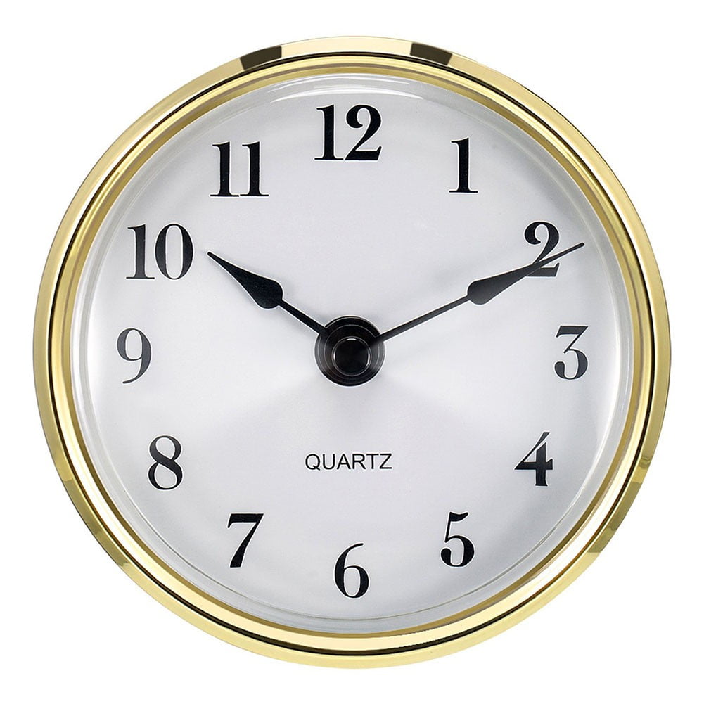 3.1 Inch/ 80 mm Round Quartz Clock Insert, Clock Movement Insert, Gold ...