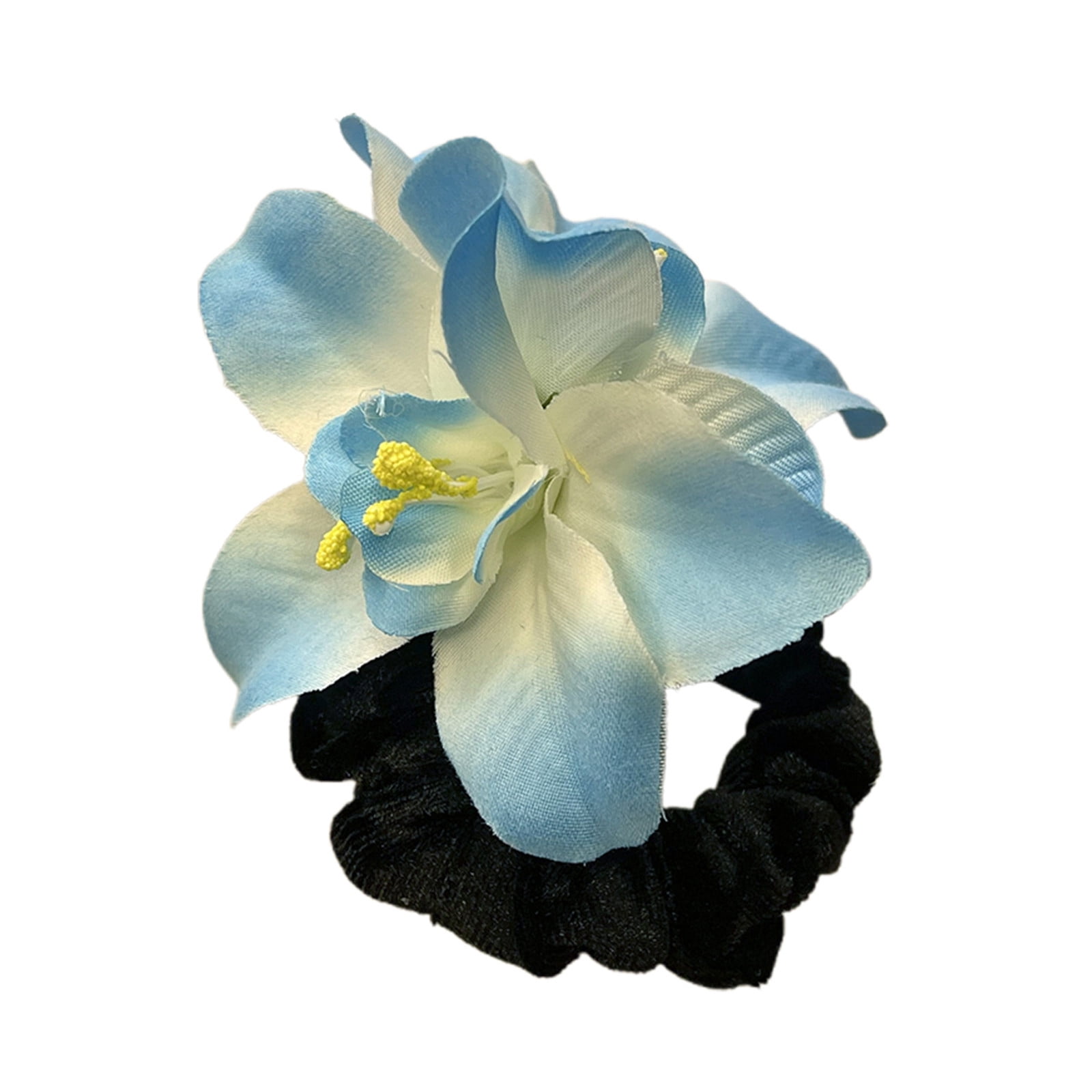 3.1 Inch Flower Hair Ties Floral Elastics Rubber Bands Flowers Hair ...