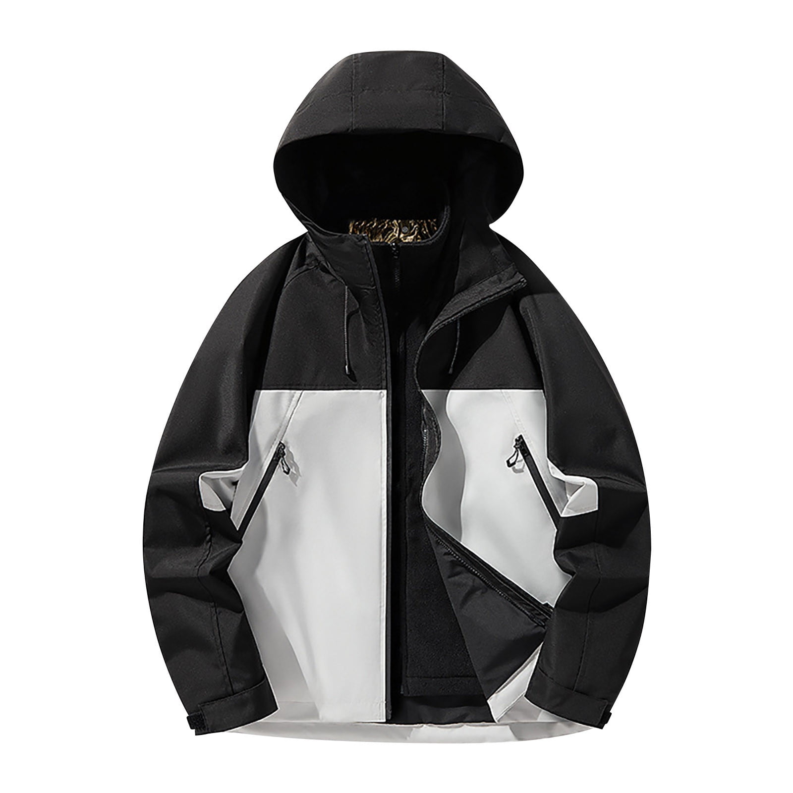 3 in 1 Jacket Mens,Waterproof Windproof Softshell Jackets,Hooded Long ...