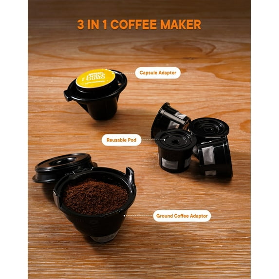 3 in 1 K Cup Coffee Maker, Single Serve Coffee Maker for K Cup Pods ...
