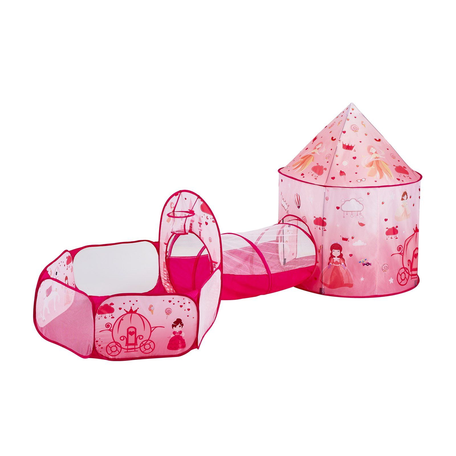 3 in 1 Kids Play Tent with Tunnel for Girls, Princes, Boys, Babies and ...