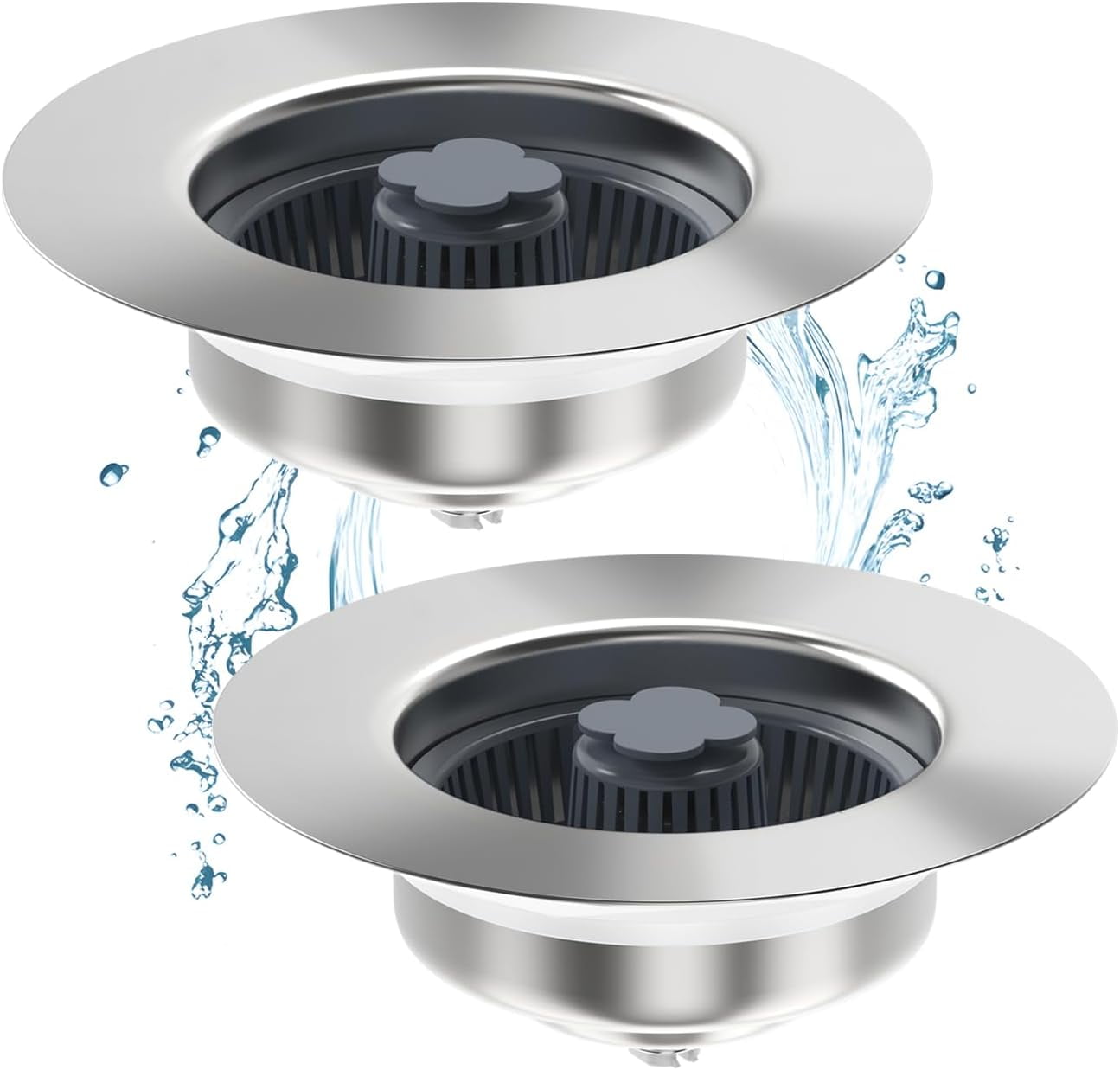 3 in 1 Kitchen Sink Drain Strainer & Stopper Combo, SUS304 Stainless ...