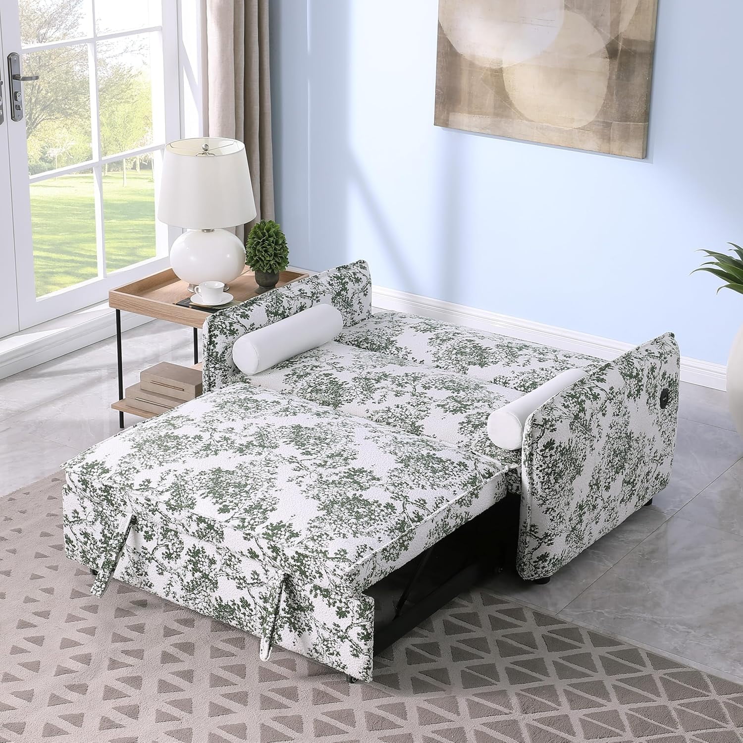 3 in 1 Loveseat Sleeper Sofabed Modern Convertible Recliner Sofa Daybed ...