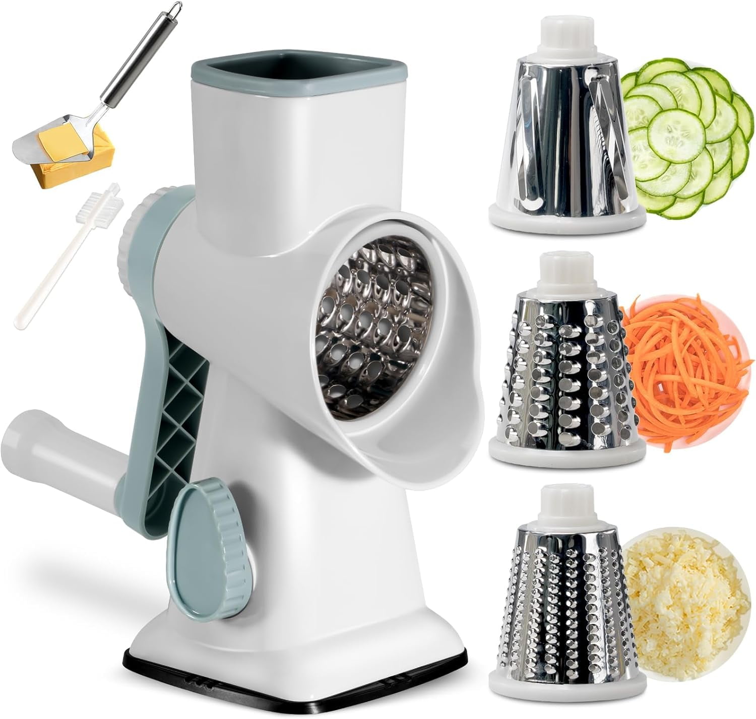 3 in 1 Manual Vegetable Cutter Machine with Stainless Steel Changeable ...