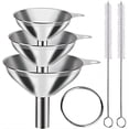 3 in 1 Metal Small Funnels for Filling Bottles Stainless Steel Small ...