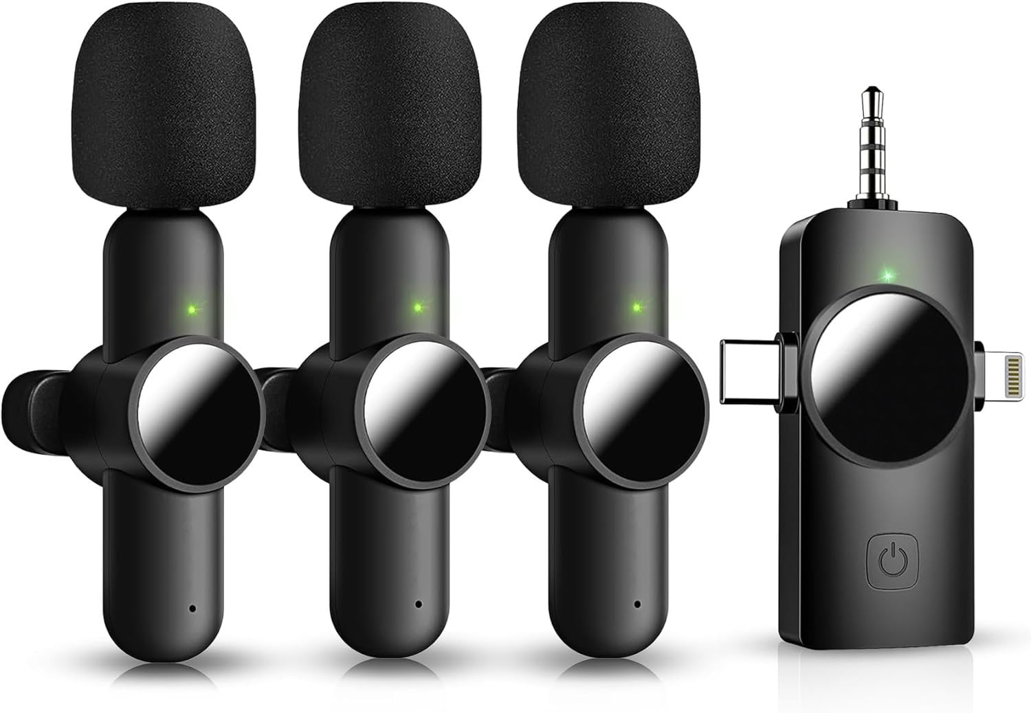 3 in 1 Mini Microphone, Lavalier Microphone for Android Camera USB-C,2 ...