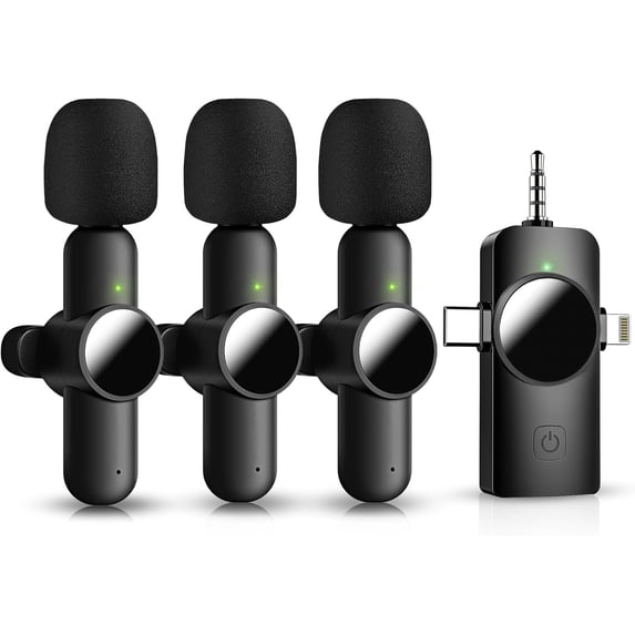 3 in 1 Mini Microphone, Lavalier Microphone for Android Camera USB-C,2 ...