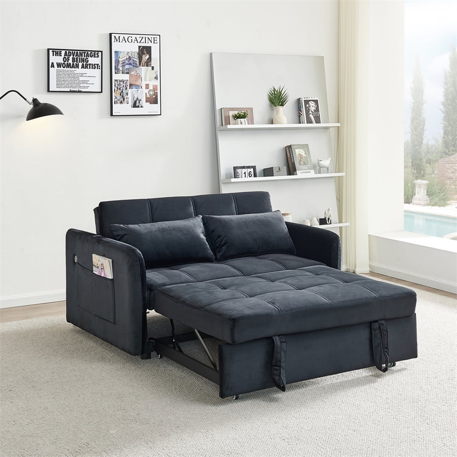 3 in 1 Multifunctional Couch Bed with USB Socket and Two Pillows ...