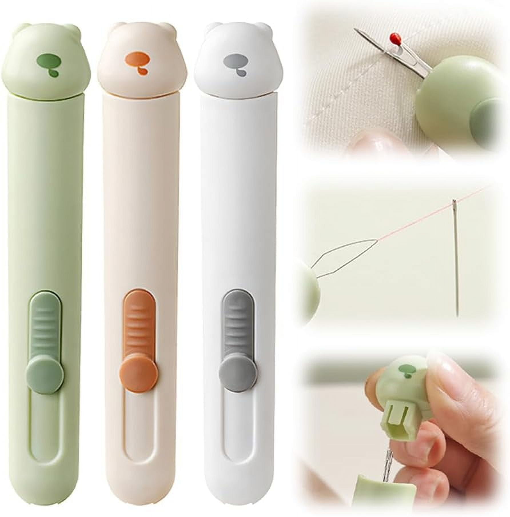 3 in 1 Needle Threader Seam Ripper,2025 Upgraded Retractable Needle ...