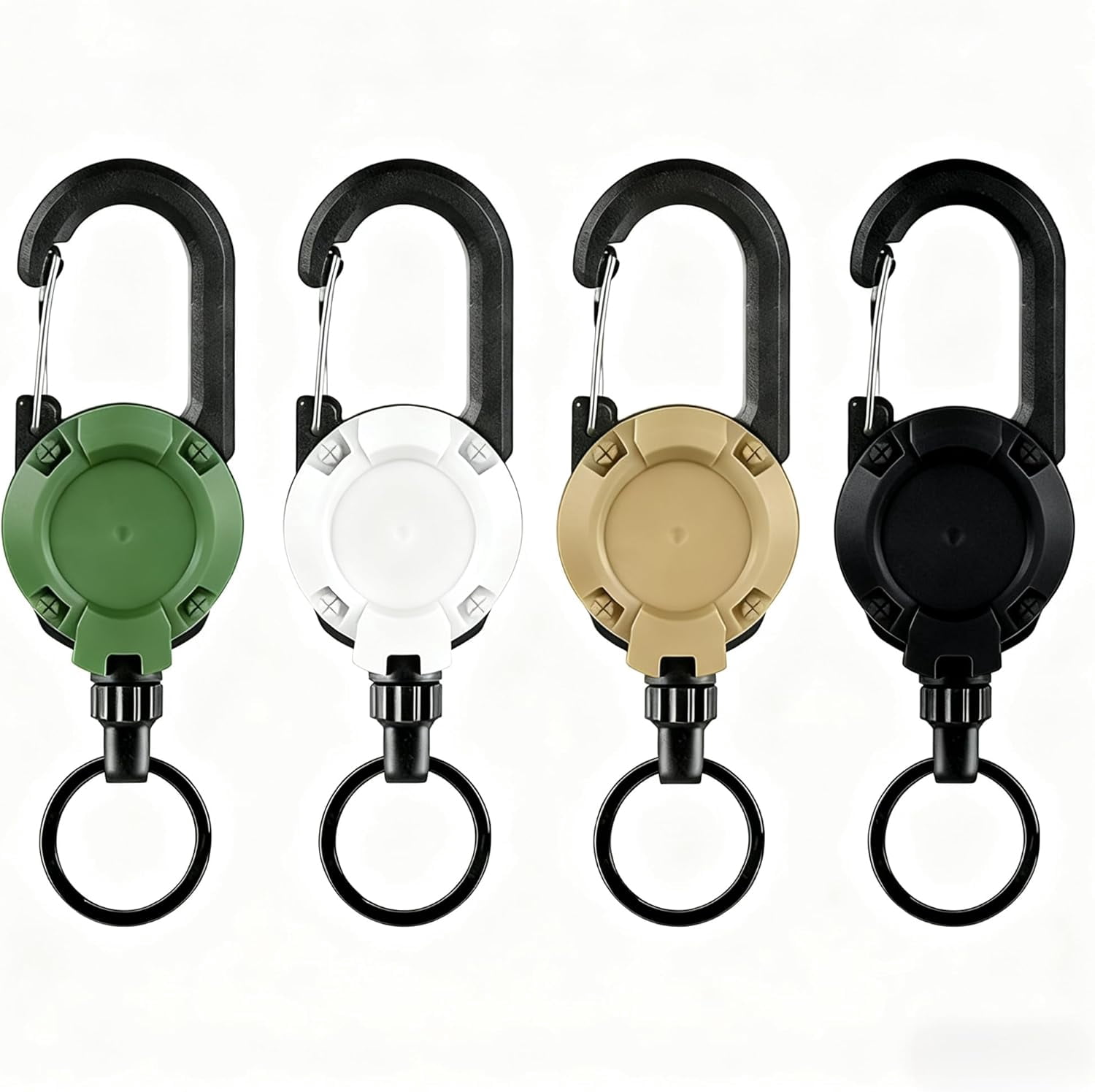 3 in 1 New Multifunctional Retractable Pull Reel Carabiner Keychain ...