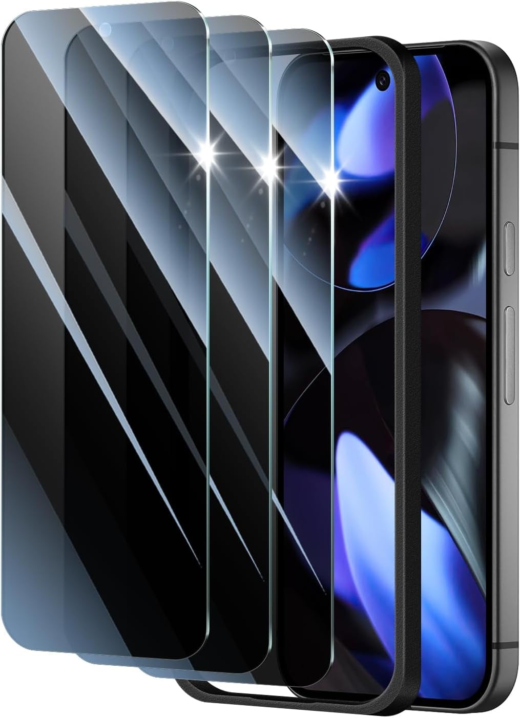 3+1-Pack, Privacy Screen Protector for Google Pixel 9/9 Pro/10/10 Pro ...