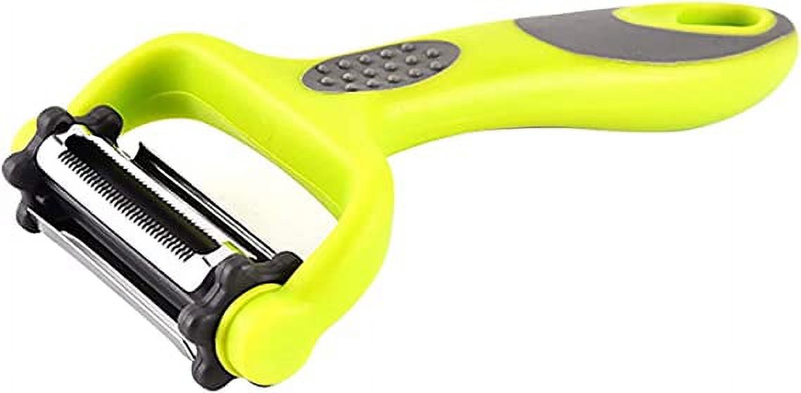 3 in 1 Peeler Slicer Shredder Multi Functional Peeling Tool Straight, Serrated, Julienne Blades ...