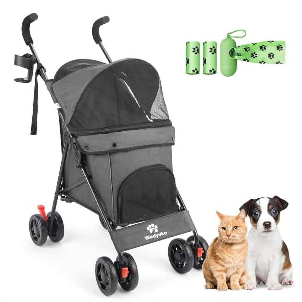 3 in 1 Pet Stroller for Small Dogs and Cats, Foldable Pet Stroller with ...