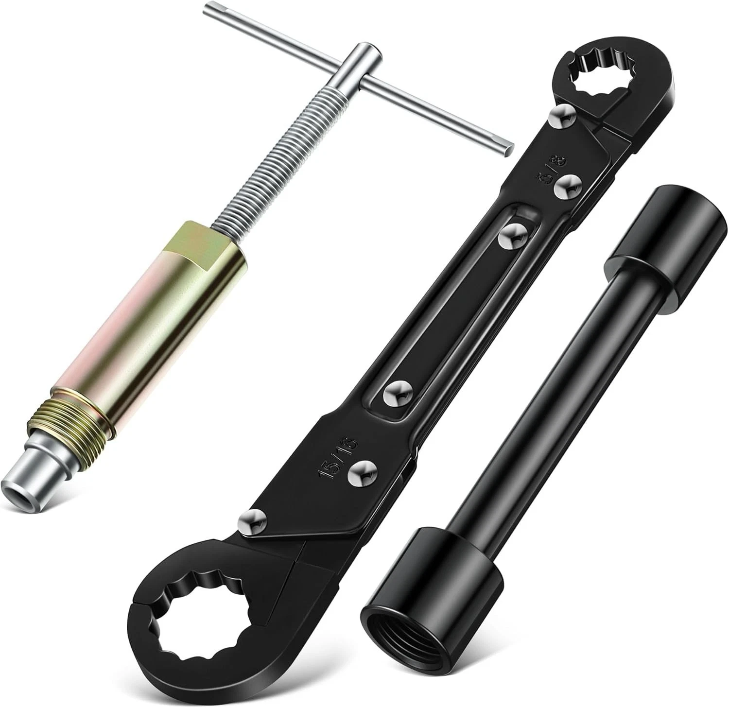 3 in 1 Plumbing Tools Angle Stop Wrench Kit with Compression Sleeve ...