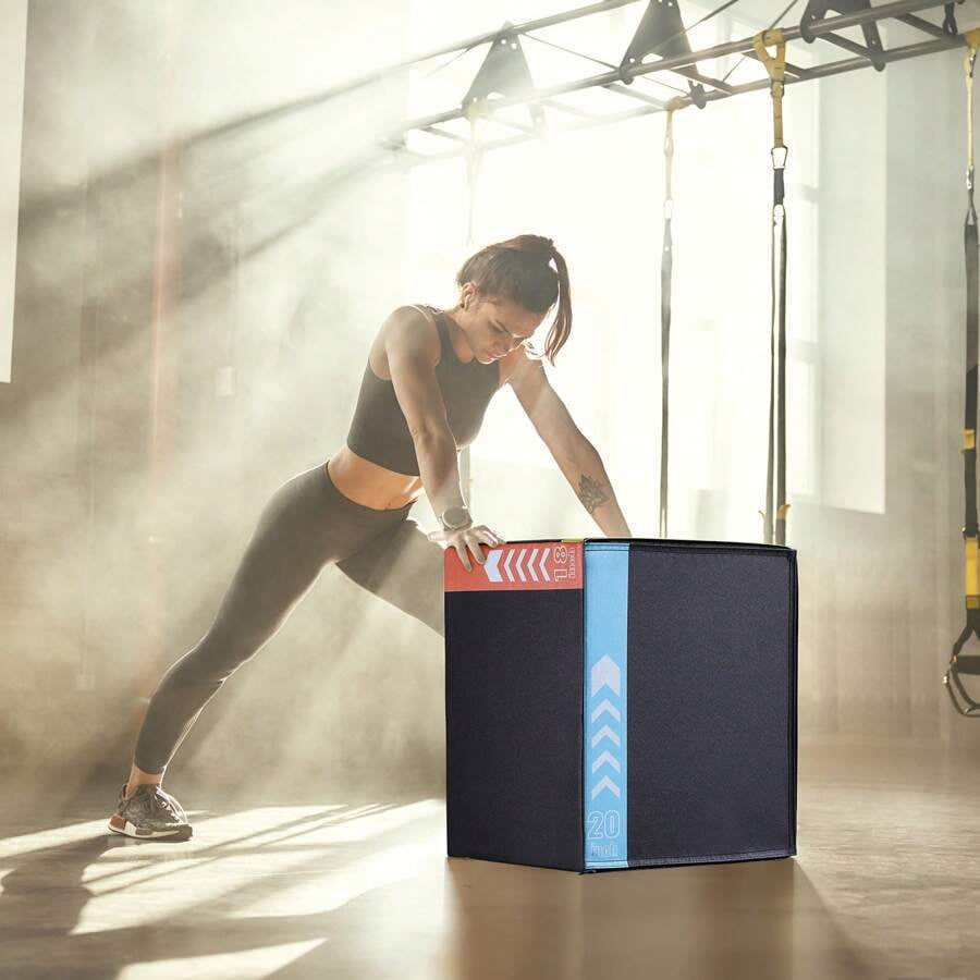 3 In 1 Plyometric Jump Box 12 To 30 Inch Cotton&Wooden Plyo Box ...