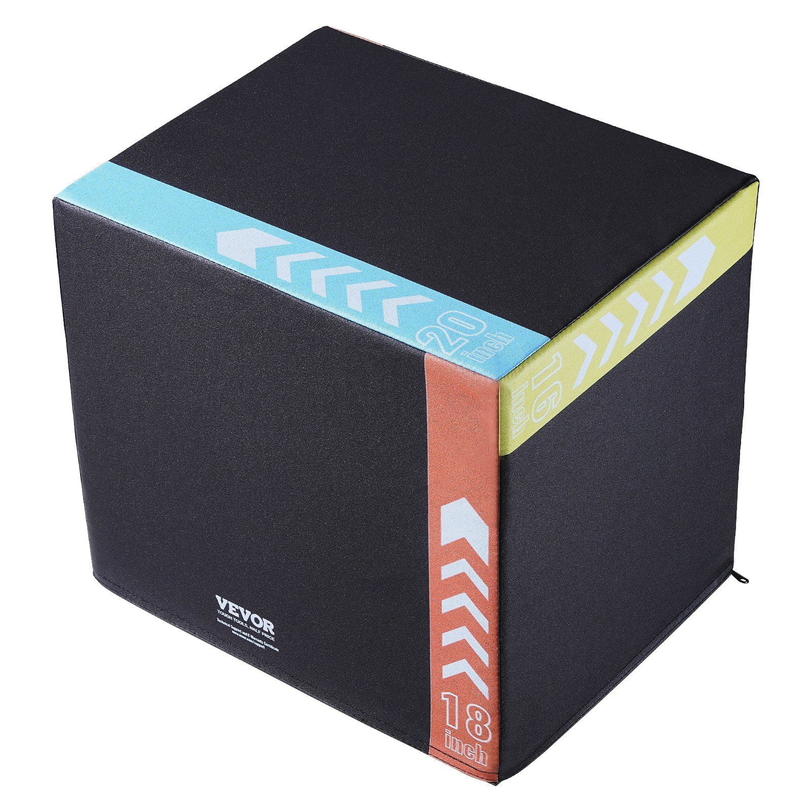 3 in 1 Plyometric Jump Box, 20/18/16in Cotton Plyo Box, Anti-Slip ...