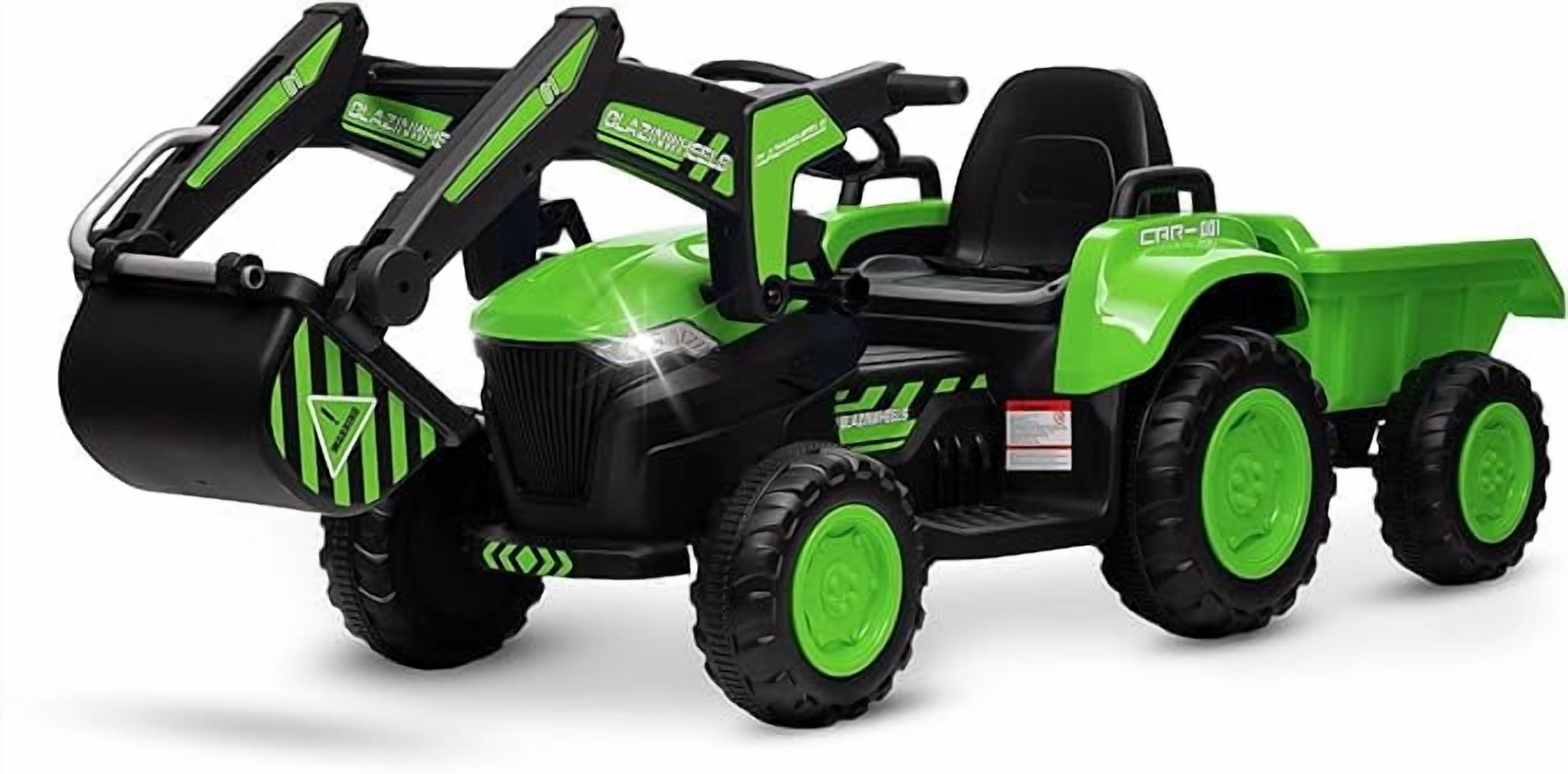 3 in 1 Ride on Excavator, 4WD Ride on Car w/Fully Electric Digging Arm ...