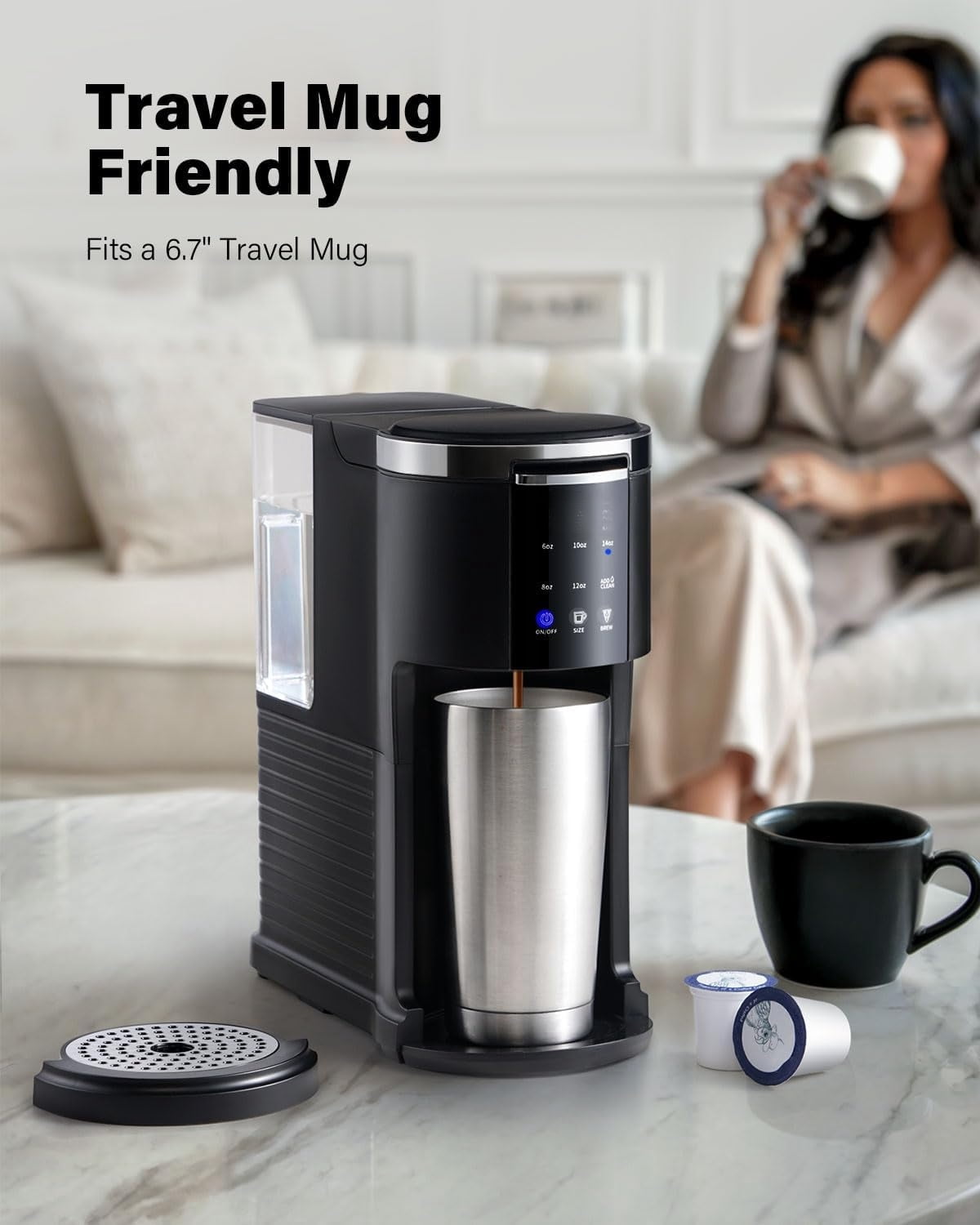 3 in 1 Single Serve Coffee Maker for K Cup & Ground Coffee & Teas, Pod ...