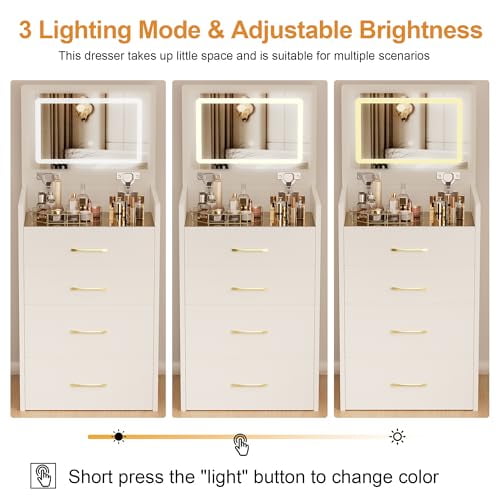 3 in 1 Small Vanity Desk Set with Open-Top Mirror, Compact Makeup Desk ...