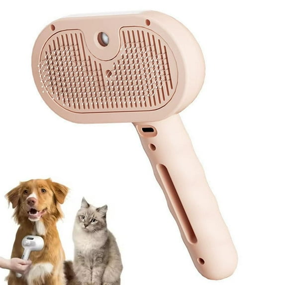 3 In 1 Steam Cat Brush Self Cleaning,Pet Spray Hair Removal Comb for ...