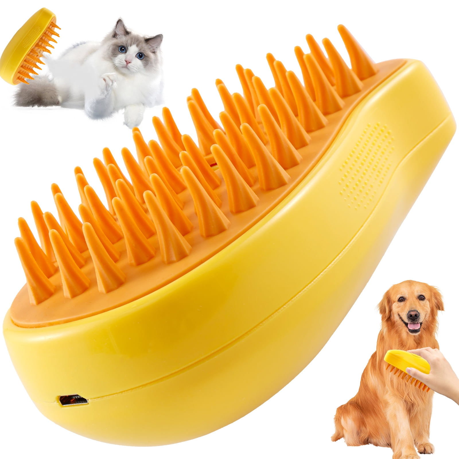 3 in 1 Steamy Cat Brush,Cat Steam Brush for Massage Removing Tangled ...