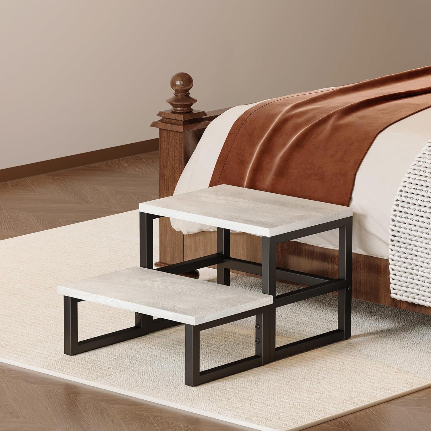 3 in 1 Step Stools for Adults Kids Toddler, Heavy Duty Wooden Step ...