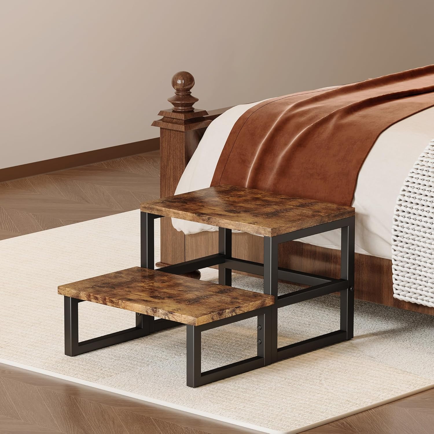 3 in 1 Step Stools for Adults Kids Toddler, Heavy Duty Wooden Step ...