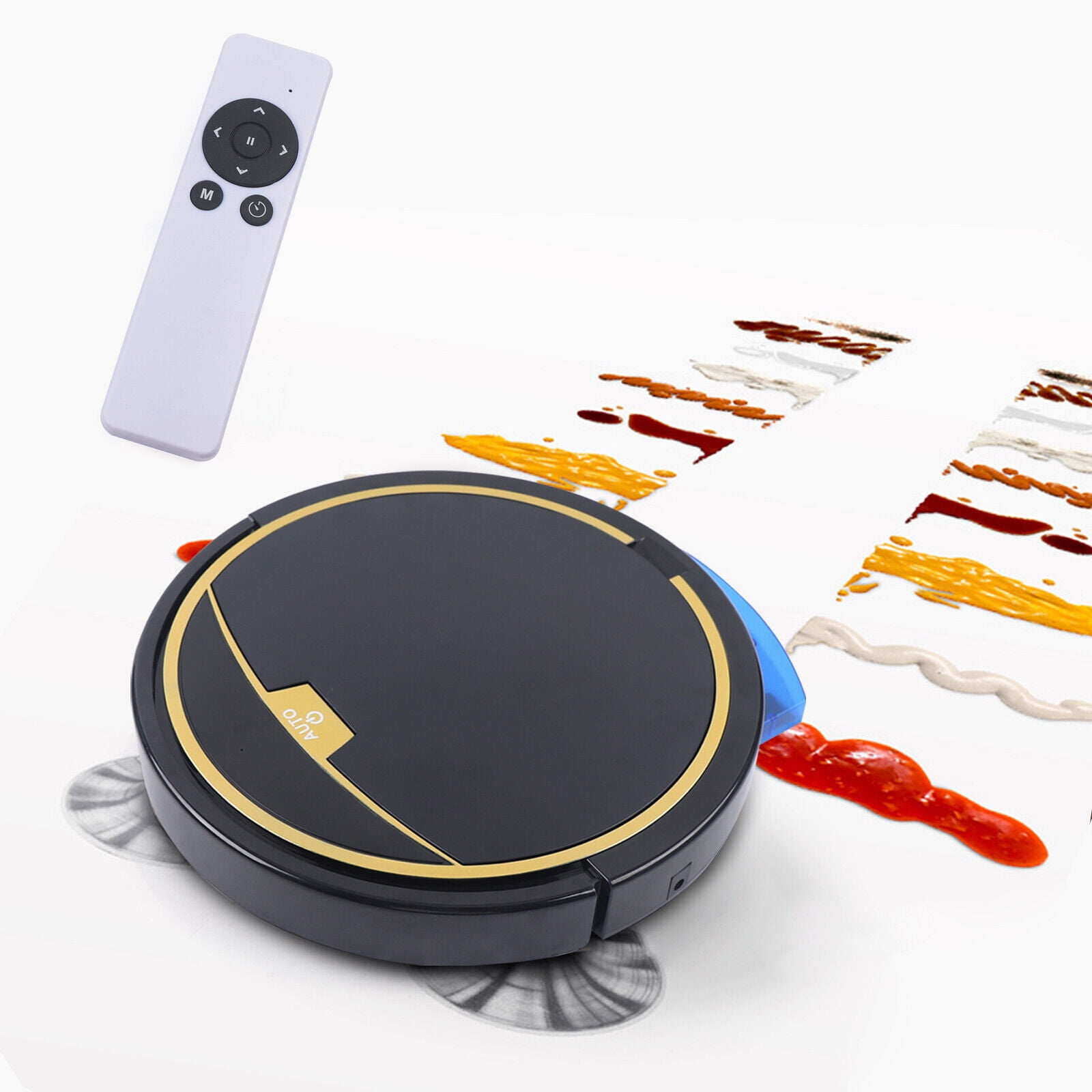3 in 1 Sweeper with 150ML Water Tank, Black Smart Robot Vacuum Sweeping ...