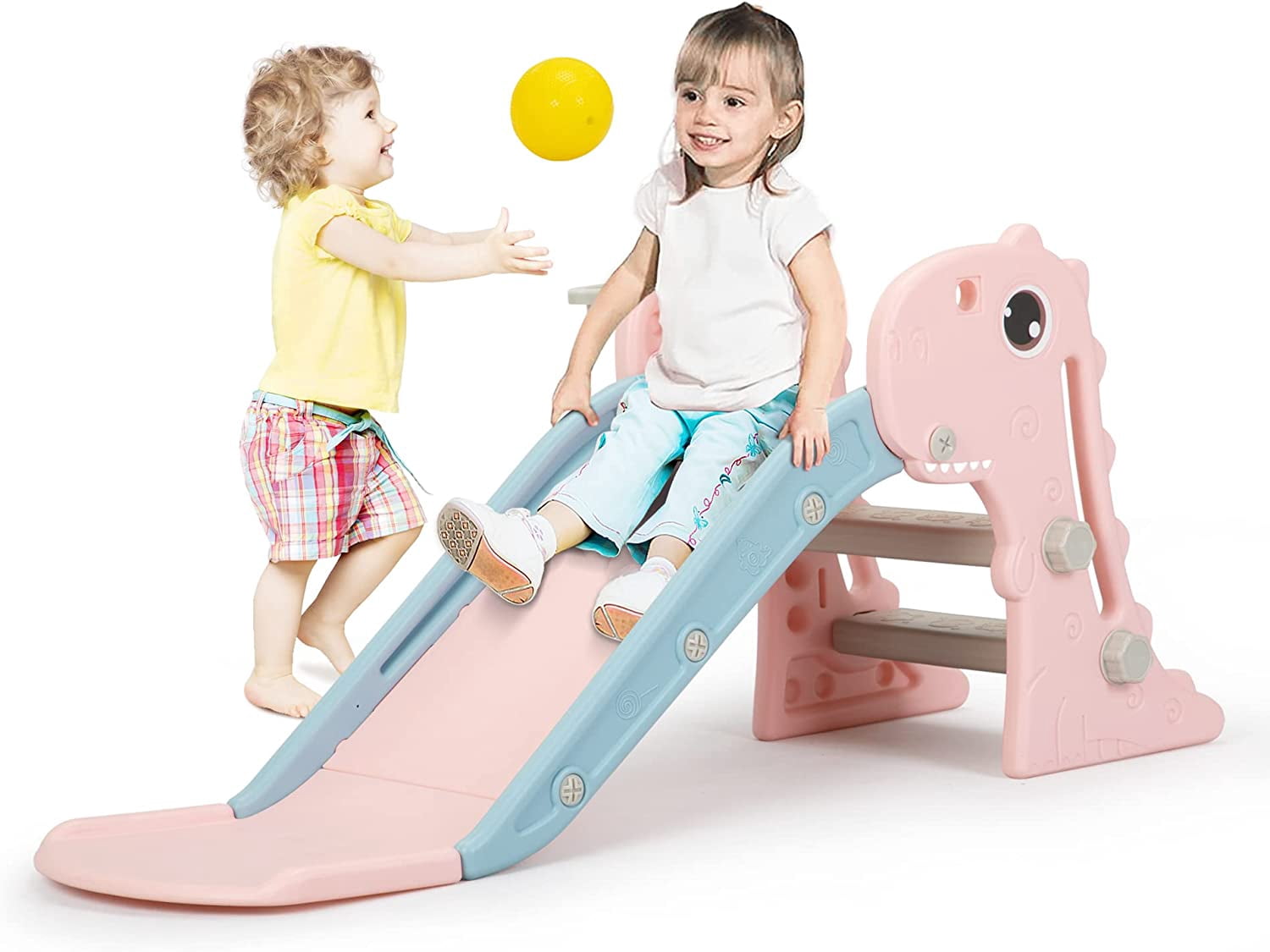 3 in 1 Toddler Slide, Baby Slide Climber Folding Playset with ...