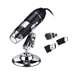 Handheld 1600X Wireless Digital Microscope, Type-C USB, 3in1 LED ...