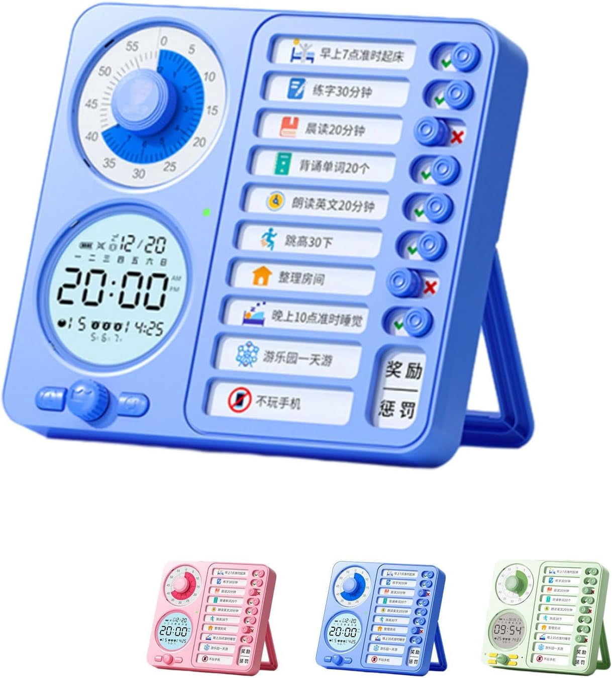 3 in 1 Visual Timer for Kids, 3 in 1 Visual Schedule, 3 in 1 Visual ADHD Timer for Kids, Visual ...