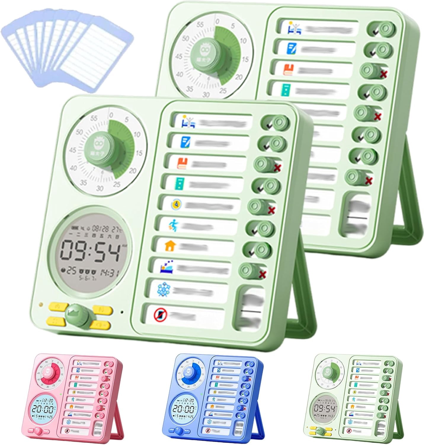 3 in 1 Visual Timer for Kids, Visual Schedule with Timer & Checklist, Visual Alarm for Kids ...