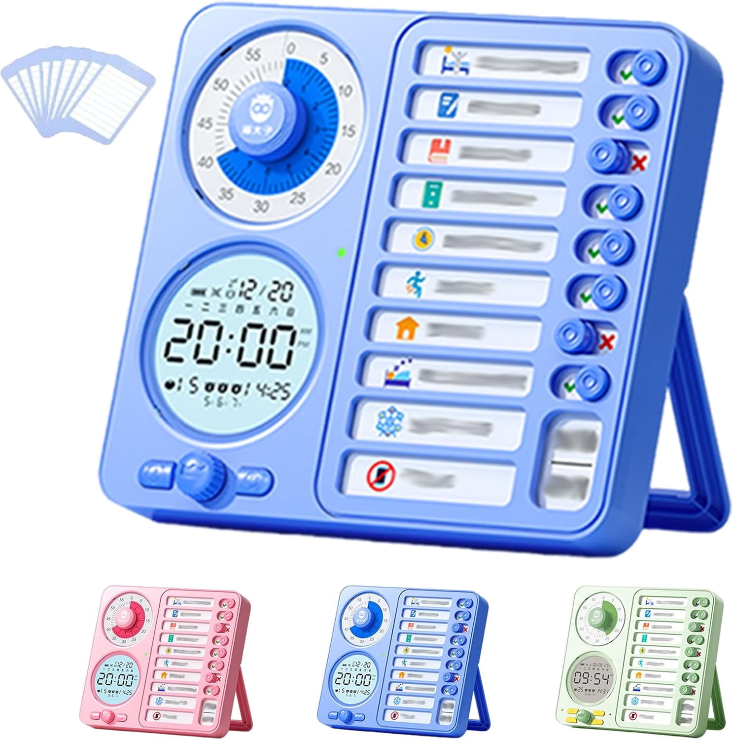 3 in 1 Visual Timer for Kids, Visual Schedule with Timer & Checklist ...